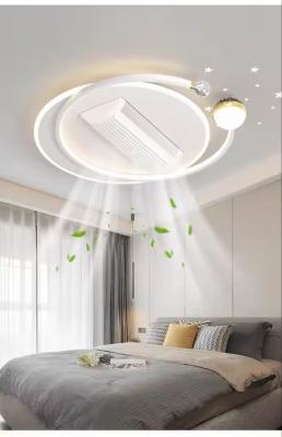 China Wholesale factory Modern LED Silent Fan Lights Remote Control Three-Color Strong Wind Anti-Flicker No Blades Living Room Bedroom Dining Room Fan Lamp for sale