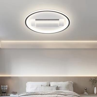 China Manufacturer Three Color Strong Wind Anti Flicker No Blades Living Room Bedroom Dining Room Remote Control Silent Fan Light for sale