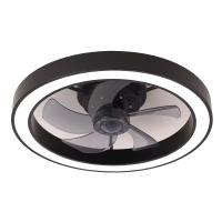 China wholesale 20 Inch Fan Light Deluxe Black and White Model Simple Dimmable 5 Blade Ceiling Fan Light Remote Control for sale