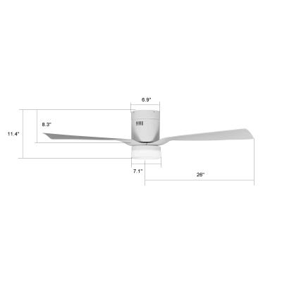 China Wholesale factory 52inch LED Ceiling Fans With Lights Remote Control Ceiling Light With Fan For Home And Hotel for sale