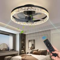 China wholesale   Modern Home Intelligent Remote Control Ceiling Fan with Lamp Dimming Fan Lights for Home Living Room Bedroom LED Fan Light for sale