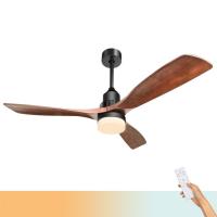 China Manufacturer Single Decoration Silence Wood Electric Remote Dc 52 Inch Ceiling Fan for sale