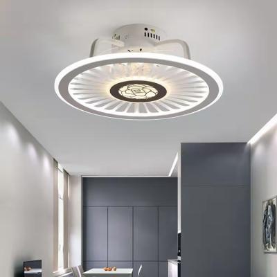 China Wholesale Factory Remote APP Control Smart Low Profile Ceiling Fan Light Flush Mount LED Ceiling Light 6 Wind Speeds New Technology Ceiling Fans for sale