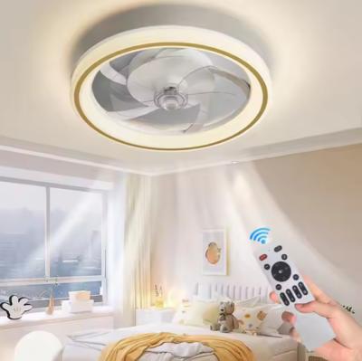 China Factory Remote APP Control Smart Low Profile Ceiling Fan Light Flush Mount LED Ceiling Light 6 Wind Speeds for sale