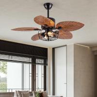 China Manufacturer Modern European Luxury Decorative Solid Wood Blade Zipper 220V Ceiling Fan With Light for sale