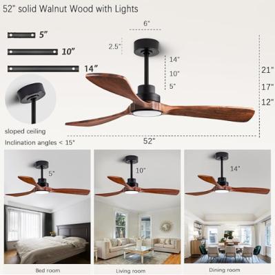 China wholesale   Classical Style Electrical AC Motor Ceiling Fan , Decorative 3 Blade Modern Ceiling Fan for sale