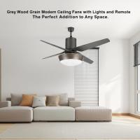 China Wholesale Stepless Dimmable 70 Watt Wood Grain Modern Ceiling Fans With Lights And Remote Control for sale