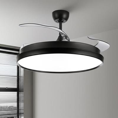 China Manufacuture 70W Metal Blade Modern Ceiling Fans With LED Lights for sale