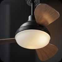 China Factory Solid Wood HCA105 Ceiling Fan Light 22 Inch Silent Fan Pendant Light 4100K CCT for sale