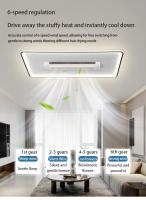 China hot selling in LED Ceiling Fans Three Color Strong Wind, Anti Flicker, No Blades, Living Room, Bedroom, Dining Room, Remote Control, Silent Fan Light for sale