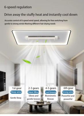 China hot selling in LED Ceiling Fans Three Color Strong Wind, Anti Flicker, No Blades, Living Room, Bedroom, Dining Room, Remote Control, Silent Fan Light for sale