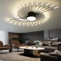 China sustained high search volume Home Bedroom Living Room Modern Chandelier Pendant Indoor Lighting Acrylic Firework LED Ceiling Light for sale