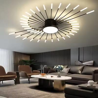 China sustained high search volume Home Bedroom Living Room Modern Chandelier Pendant Indoor Lighting Acrylic Firework LED Ceiling Light for sale