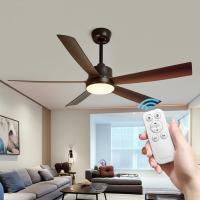 China 3 to 6 Blades Modern LED Ceiling Fans Remote Control Enabled English Operating Language Providing Quiet Cooling and LED Lighting for sale