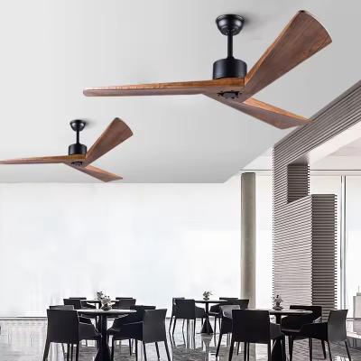 China Cross Border New DC Frequency Conversion 42 Inch Ceiling Fan Nordic Modern Log Retro Fan Lamp Ventilador De Techo for sale