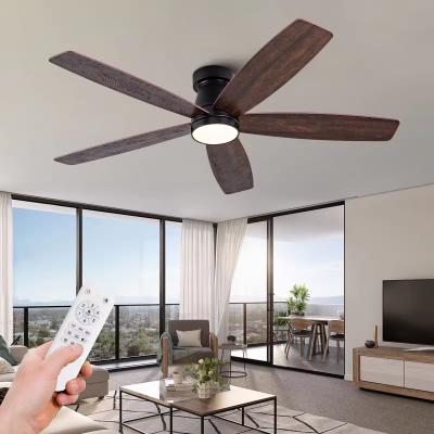 China Reversible Fan Lamp Plywood 3 5 Blade Ceiling Fan With Light 52 Inch Led Ceiling Fan With Light and Remote Control for Home for sale