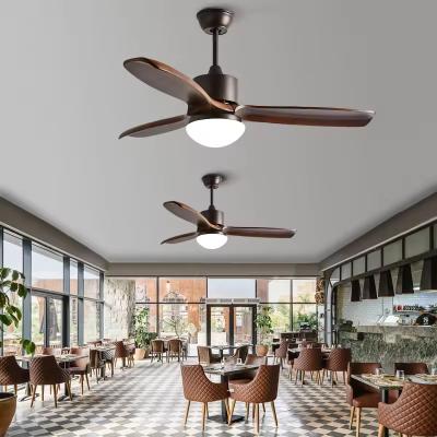 China Wholesale 52 Inch Vintage Decor Wood Fan Ceiling Electric Solid Wood Blades Ceiling Fan With Ventilador De Techo Con Luz for sale