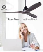 China European Style 52 Inch Ceiling Fan Energy Efficiency Solid Wood Blade Ceiling Fan With Dc Motor Ventilador De Techo Con Luz for sale