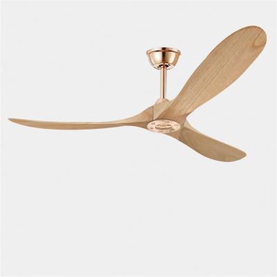 China Solid Wood Blades Copper Wire Motor Retro Minimalist Living Room Dining Room Bedroom Quiet Inverter Ceiling Fan with Remote for sale