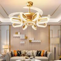 China Hanging FanLight for Home Living Room Bedroom Dining Table Decoration Indoor Lighting LED  Ceiling  Fan with Light for sale