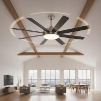 China Adjustable Brightness Modern LED Ceiling Fans Including 3 to 6 Blades Noiselevel Less Than 40 DB Ideal for Large Open Areas for sale