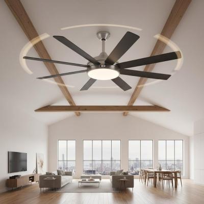 China Adjustable Brightness Modern LED Ceiling Fans Including 3 to 6 Blades Noiselevel Less Than 40 DB Ideal for Large Open Areas for sale