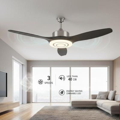 China 3 Speeds Fanspeedsettings Dimmable LED Ceiling Fan Less Than 40 DB Noiselevel Energy Saving Lighting and Cooling Fixture for sale