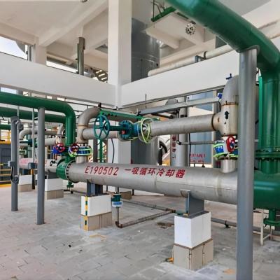 China Anodic Protection Sulfuric Acid Cooler 290m2 98.5% Acid Shell and Tube Heat Exchanger for sale