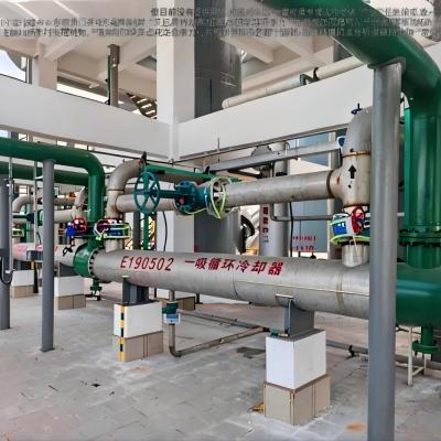 China Custom Anodically Protected Sulfuric Acid Cooler 105m2 Shell and Tube Heat Exchanger 98% H2SO4 for sale