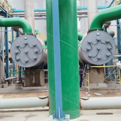 China Anode Protection Sulfuric Acid Cooler 210m2 316L Shell and Tube Heat Exchanger for 98% Acid for sale