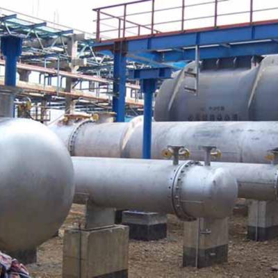 China Anodic Protection Sulfuric Acid Cooler 1580m2 316L Shell and Tube Heat Exchanger for Oleum 20% for sale
