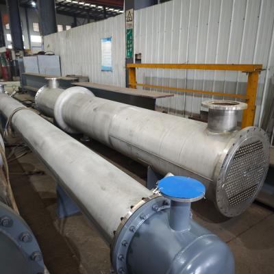 China Custom Anodic Protection Sulfuric Acid Cooler 390m2 96% Acid Shell and Tube Heat Exchanger for sale