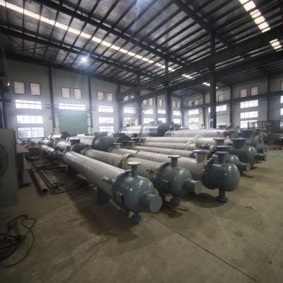 China Anode Protection Sulfuric Acid Cooler 175m2 Shell and Tube Heat Exchanger 316L for sale