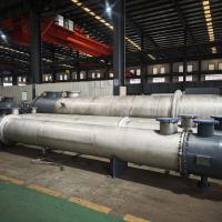 China Anode Protection Sulfuric Acid Cooler 96% 399m2 Shell and Tube Heat Exchanger 316L for sale