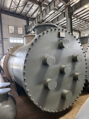 China Anodically Protected Sulfuric Acid Cooler 316L 260m2 Shell and Tube Heat Exchanger for 98.5% Acid for sale