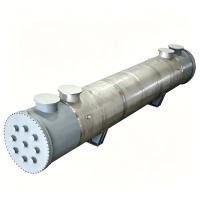 China Low Pressure Drop Anodic Protection Sulfuric Acid Cooler CD-AP-400 400m² with 304L Shell 316L Tube for sale
