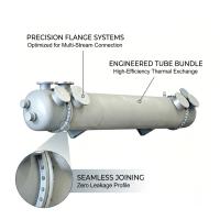 China Concentrated Sulfuric Acid Shell Tube Exchanger CD-AP-120 120m2 Area 316L Tube Bundle for 96 Percent H2SO4 Cooling for sale