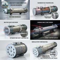 China Industrial Grade Anodic Protection Acid Cooler CD-AP-390 399m2 304L Shell 316L Tube Bundle for 96 Percent H2SO4 Cooling for sale