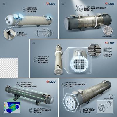 China High-Efficiency Anodic Protection Sulfuric Acid Cooler CD-AP-280 280m² Shell Tube 316L Construction for sale