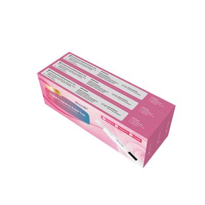 China Home Urine 25mIU/ML HCG Pregnancy Strip Test Diagnostic Plastic Kit for sale