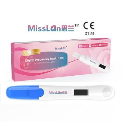 China Miss Lan Digital HCG Rapid Test Kit With 99% Accuracy 25mIU for sale