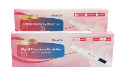 China 510k/CE Easy Result Read Digital Pregnancy Tester Built In Battery for sale