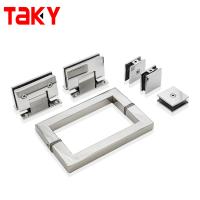 China 45KG Stainless Steel 90 Degree Glass Shower Hinge for Bathroom Glass Screen Long Life for sale