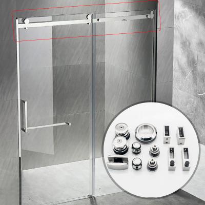 China Sliding Accessories Shower Hardware Fitting for Framelsss Glass Doorswer Door Kit for sale