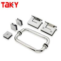 China Customization Aluminium Shower Screen Glass Door Handle with 0.5mm Thickness and BN Finish for sale