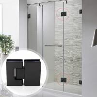 China Brushed Nickel Finish Black Matte Shower Room Bathroom Hinge for Glass Door Pivot Spring for sale
