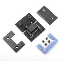 China Brushed Nickel Finish Black Matte Shower Room Bathroom Hinge for Glass Door Pivot Spring for sale