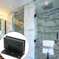 China Modern Design Matt Black Stainless Steel 90 Degree Wall Mounted Shower Glass Door Hinge for sale