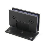 China Modern Design Matt Black Stainless Steel 90 Degree Wall Mounted Shower Glass Door Hinge for sale