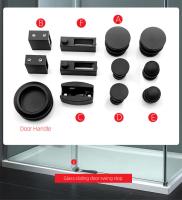 China High Load Bearing 60kg Single Glass Door Sliding System with 10-12mm Thick Safe Glass for sale
